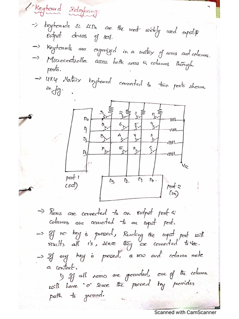 Unit 3 Keyboard Interfacing With 8051 | PDF