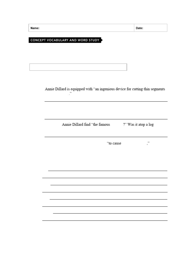 Concept Vocabulary and Word Study PDF | PDF