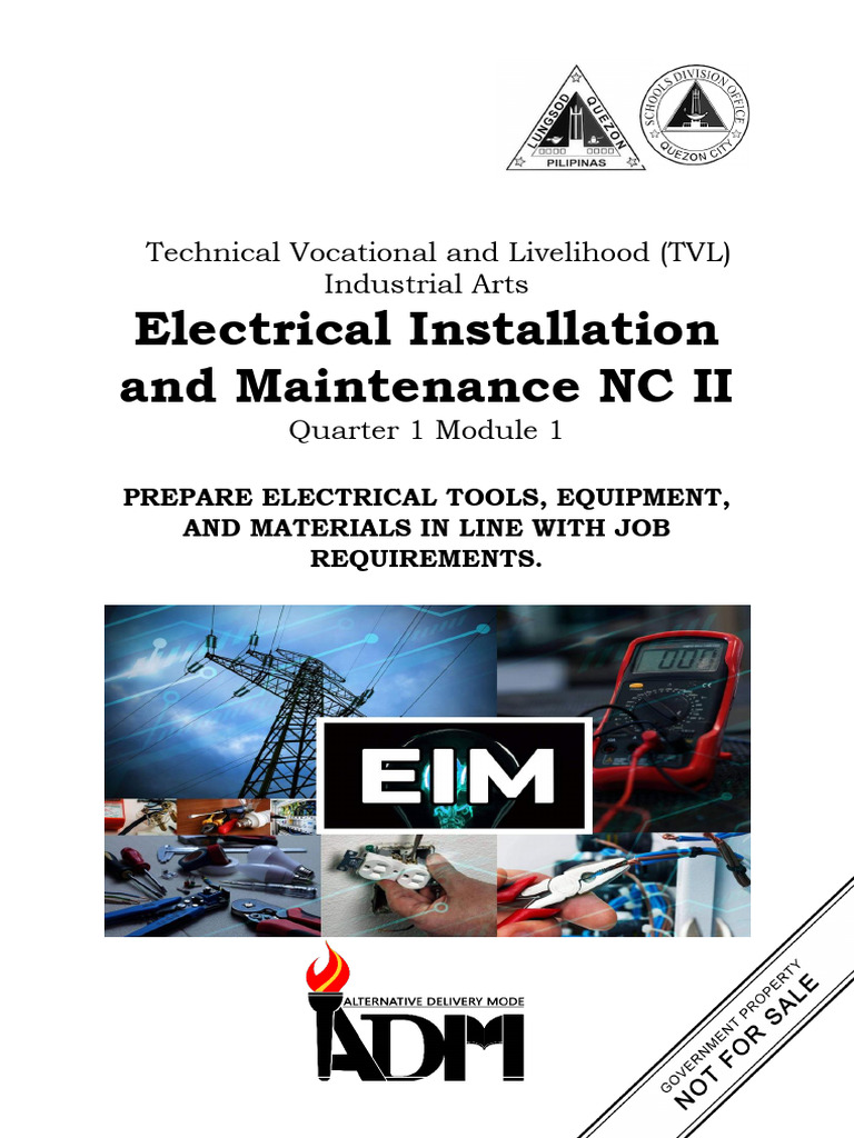 EIM Prepare A List of Electrical Tools Equipment and Materials For A ...