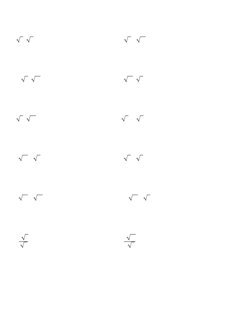 Multiplying Dividing Square Root | PDF | Elementary Mathematics ...