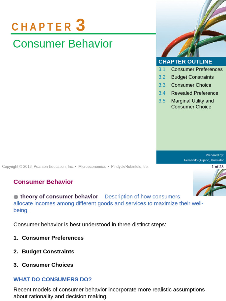 ECO331-Week01-L01-ch03-Revision | PDF | Utility | Microeconomics