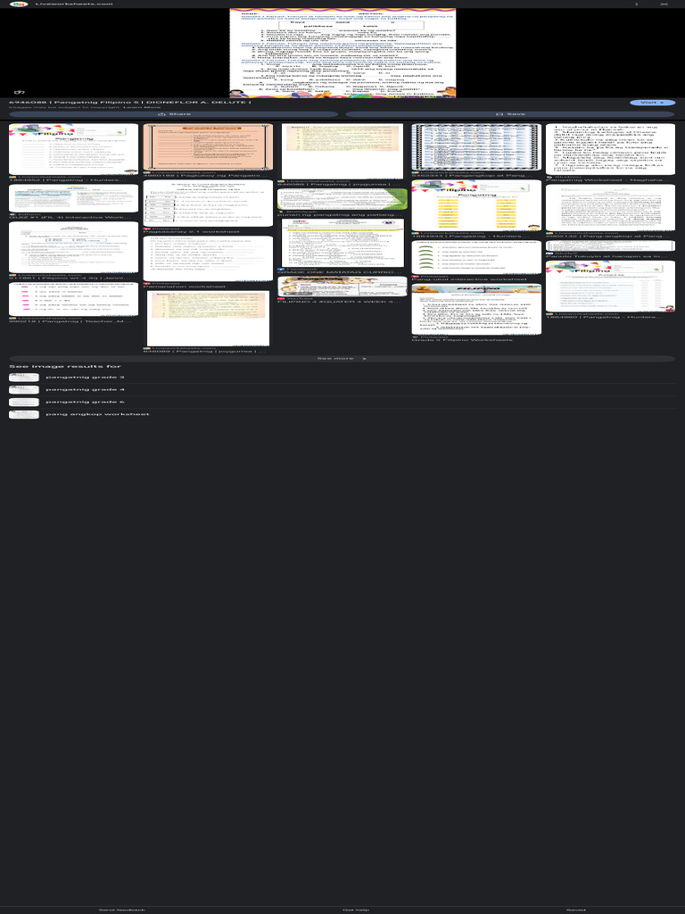 Worksheet Pangatnig Grade 5 - Google Search 3 | PDF
