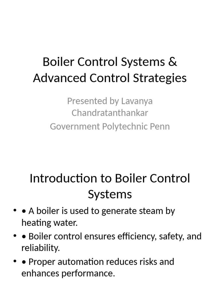 Boiler Control Systems Overview | PDF