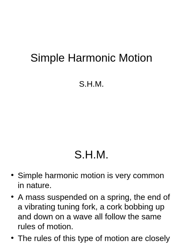 Simple Harmonic Motion (1) | PDF
