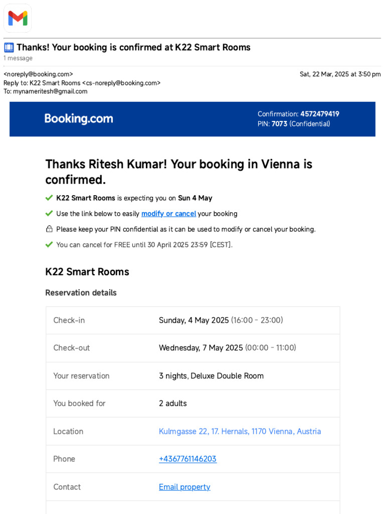 K22 Smart Rooms Booking | PDF | Booking.Com | Fee