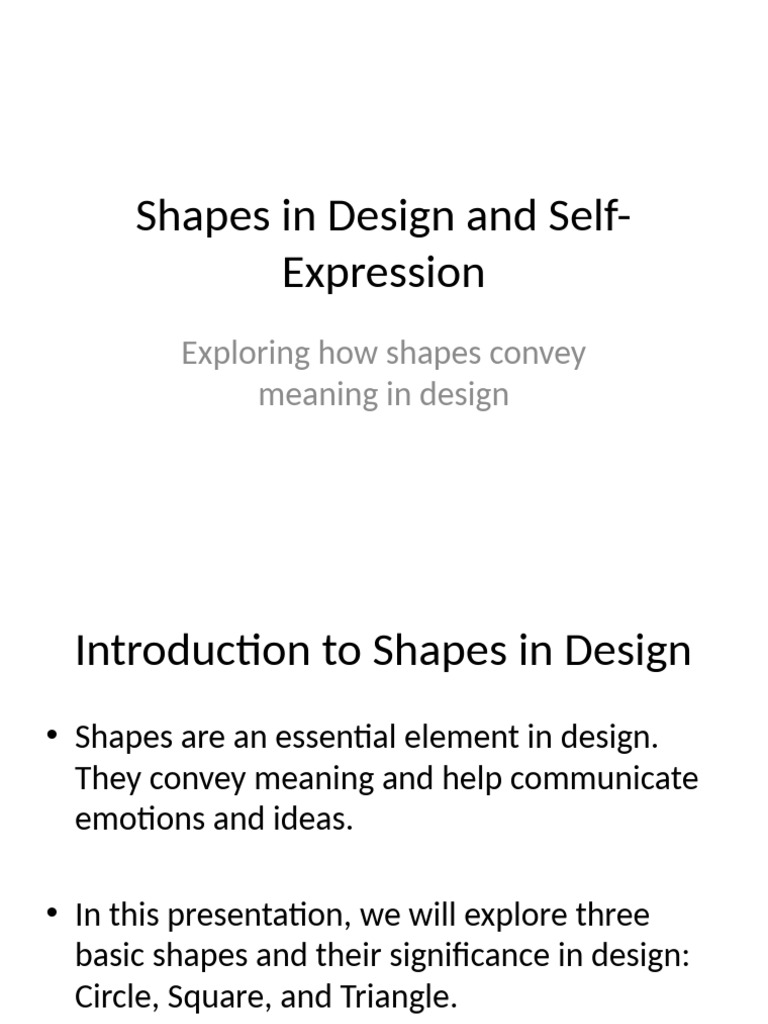 Shapes in Design and Self Expression | PDF