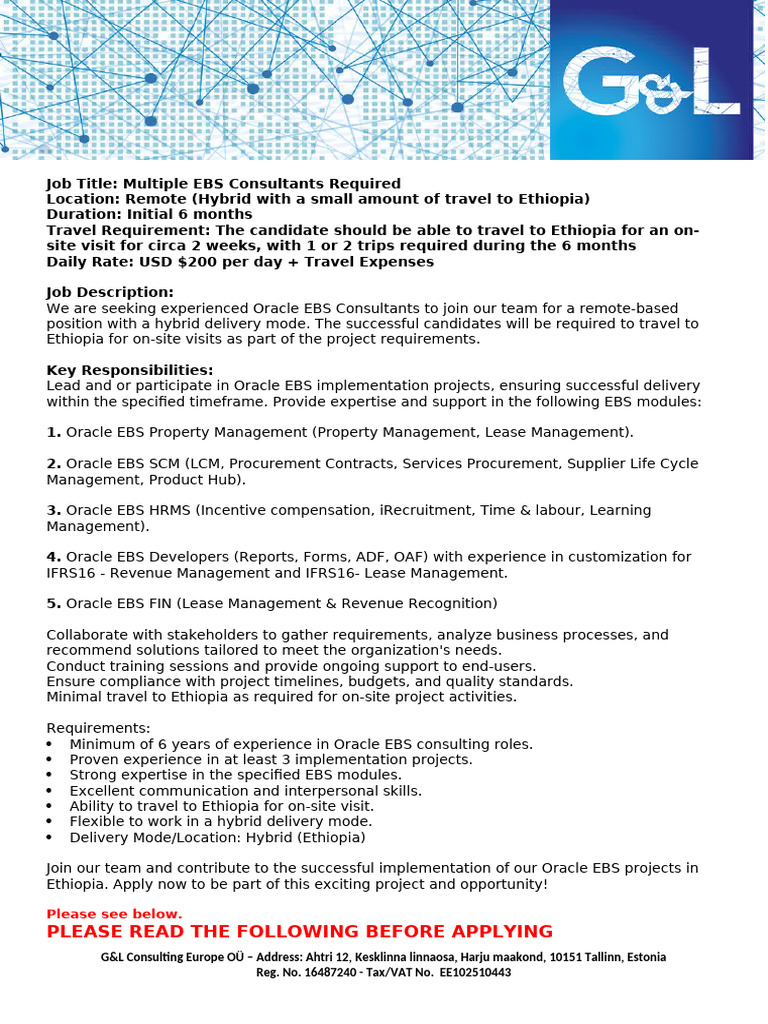 Oracle EBS Remote Contract Roles - Ethiopia Client - 21.05.2024 | PDF | Economies | Business