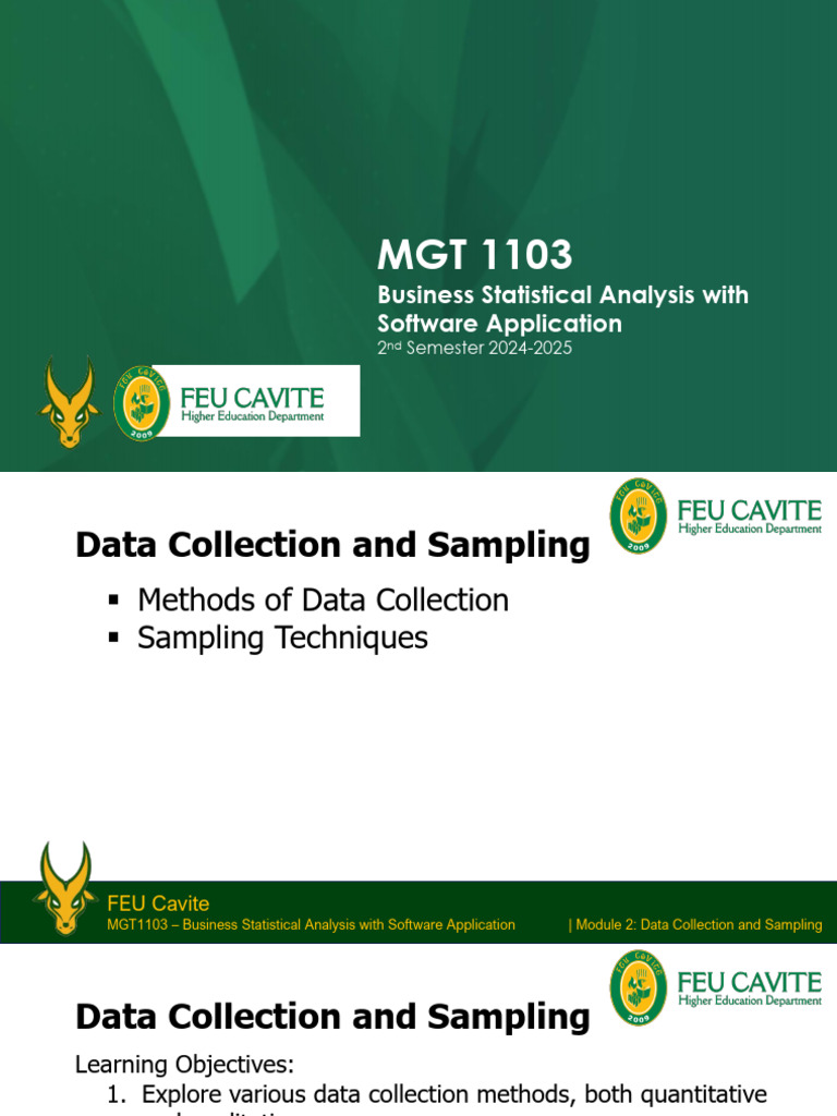 Week 3-4 Data Collection and Sampling | PDF | Sampling (Statistics ...