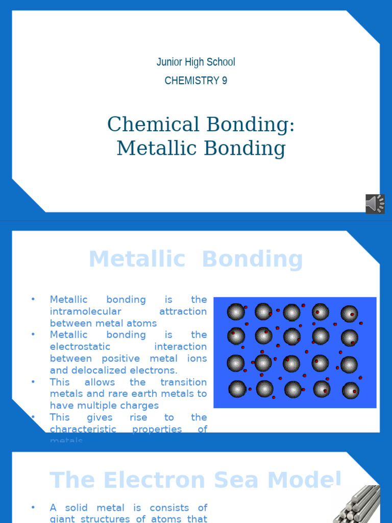 Understanding Metallic Bonding in Metals | PDF | Metals | Chemical Bond