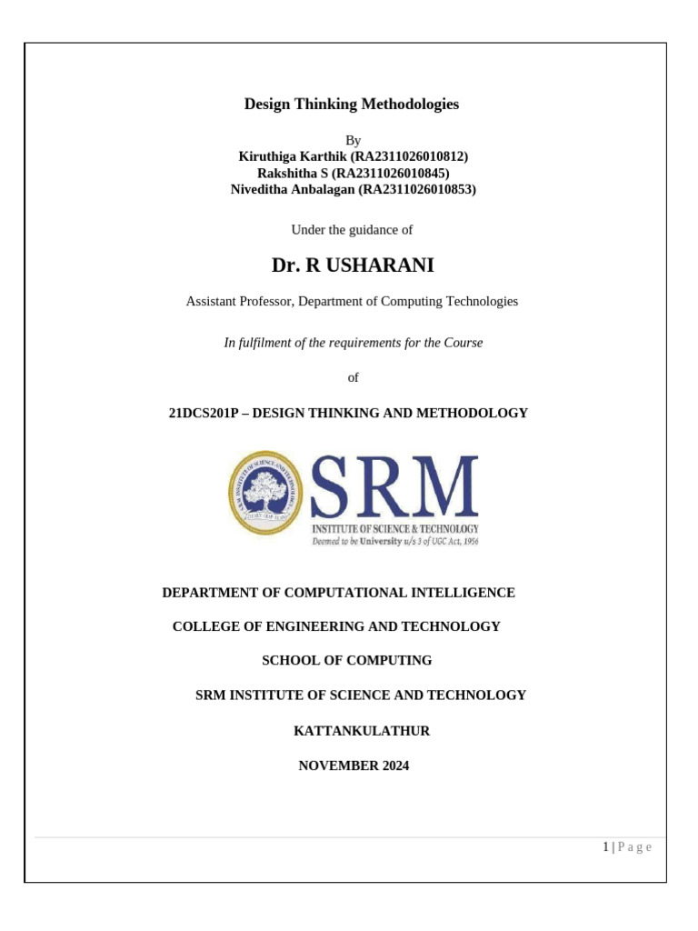 DTM_REPORT_EXAMPLE_REFERENCE_(1)[1] | PDF | Brainstorming | Creativity