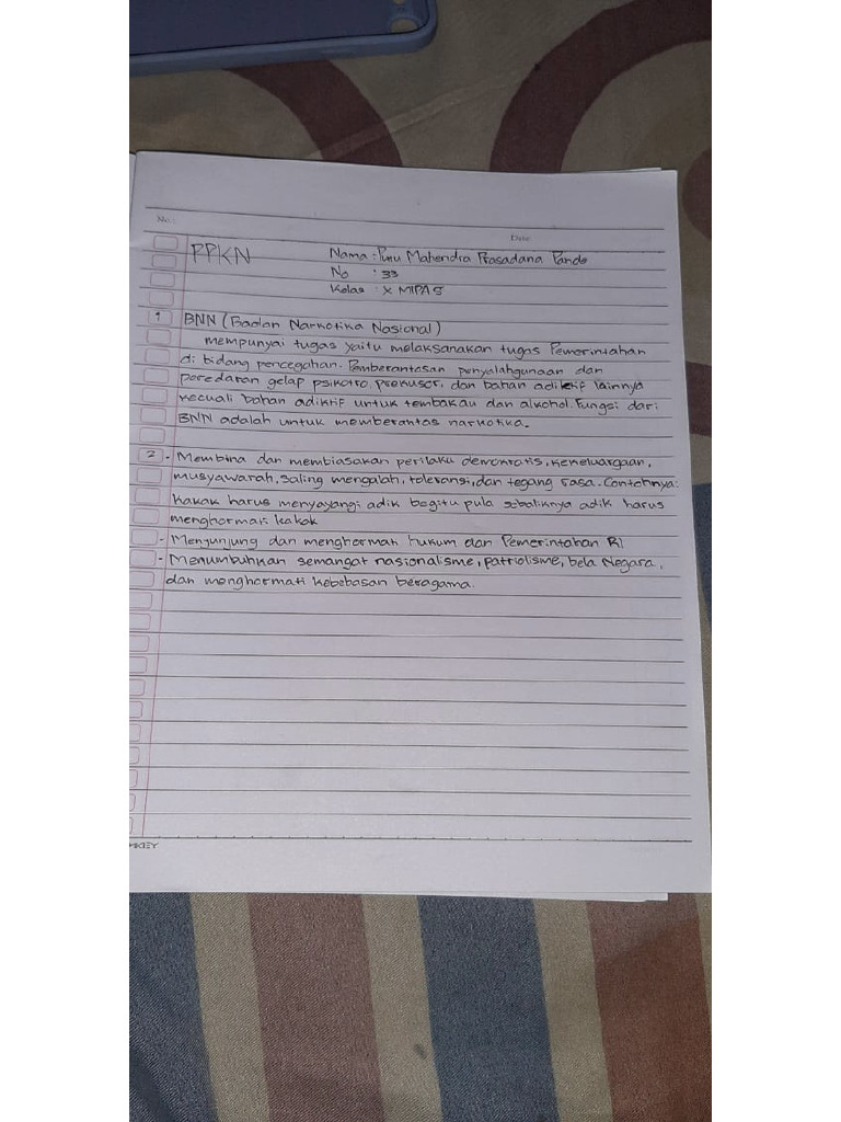 PPKN X Mipa 5 (33) Putu Mahendra Prasadana Pande | PDF