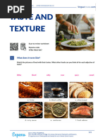 Food Tastes and Textures Class Worksheets | PDF | Salad | Taste