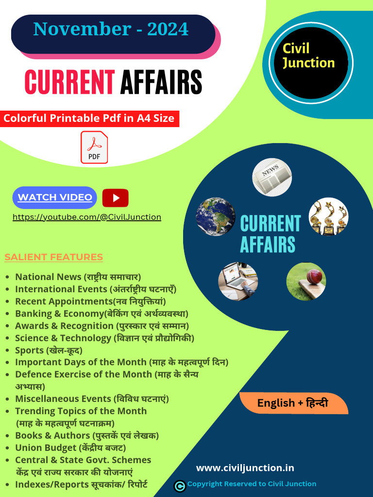 November 2024 Current Affairs | PDF