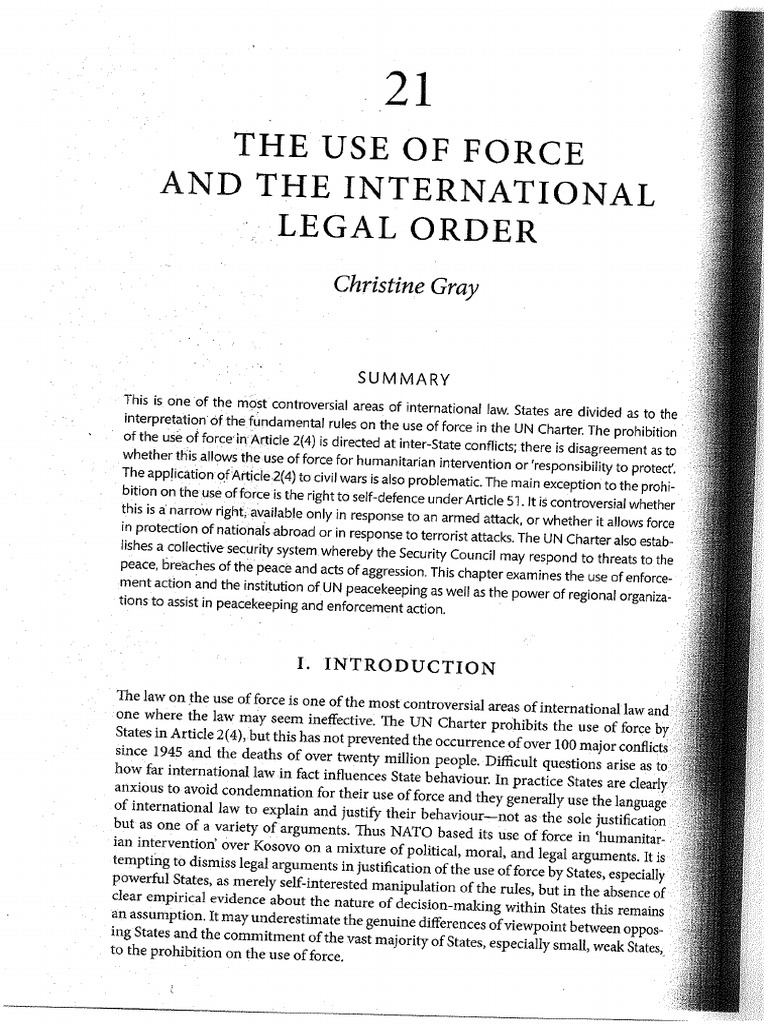 Evans - Chapter 21-The Use of Force | PDF