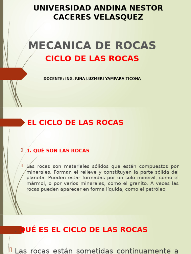 3 Ciclo de Rocas | PDF | Roca (geología) | Magma