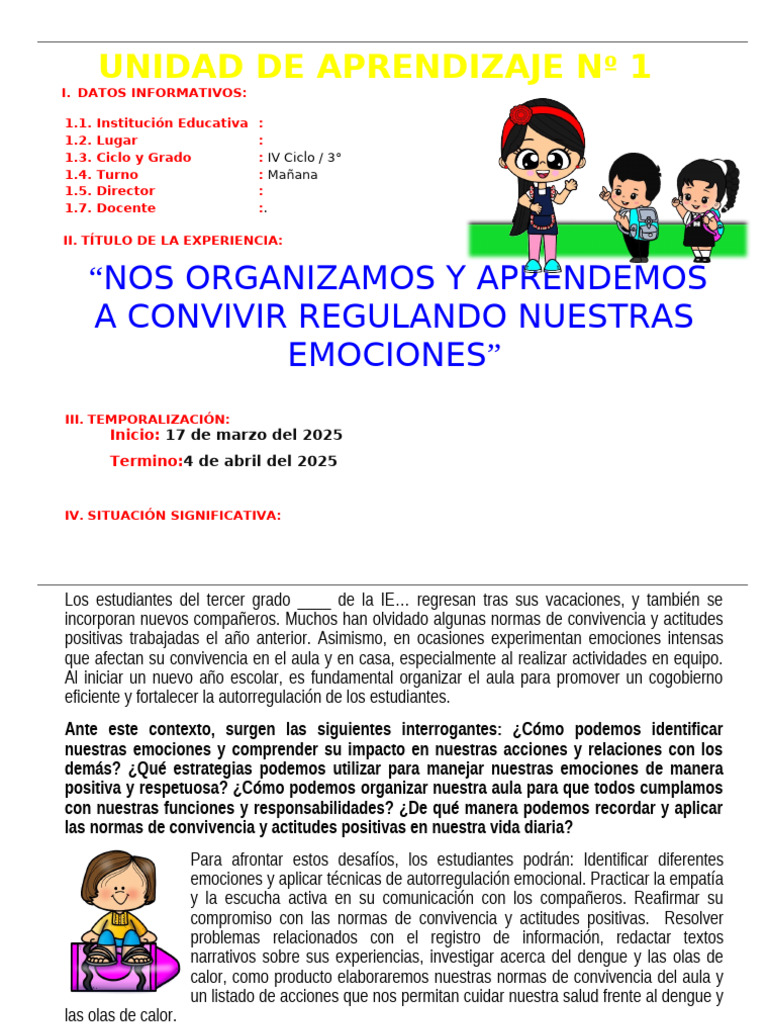 Aprendiendo a Regular Emociones en Aula | PDF | Datos | Geometría