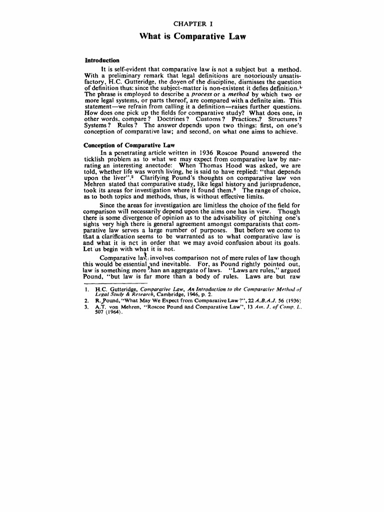 006 - What Is Comparative Law | PDF | Comparative Law | Jurisprudence