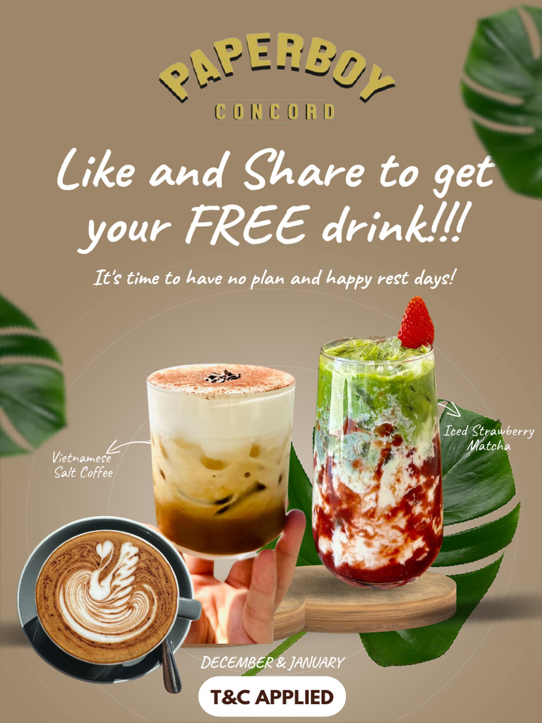 Brown Modern Coffee Chocolate Cafe Shop Promo Poster | PDF