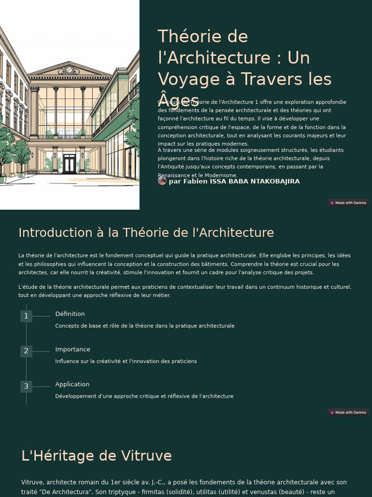Chronologie de la Théorie Architecturale | PDF | Esthétique | Renaissance