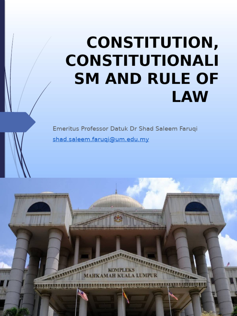 Constitutional Concepts | PDF | Rule Of Law | Constitution