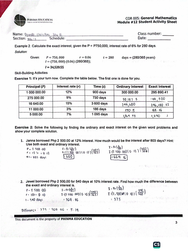 Cor 005 - Module 12 - Olpindochristinejoy | PDF