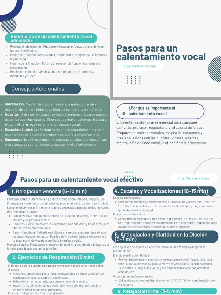 Calentamiento Vocal: Ejercicios Brrr | PDF | Boca