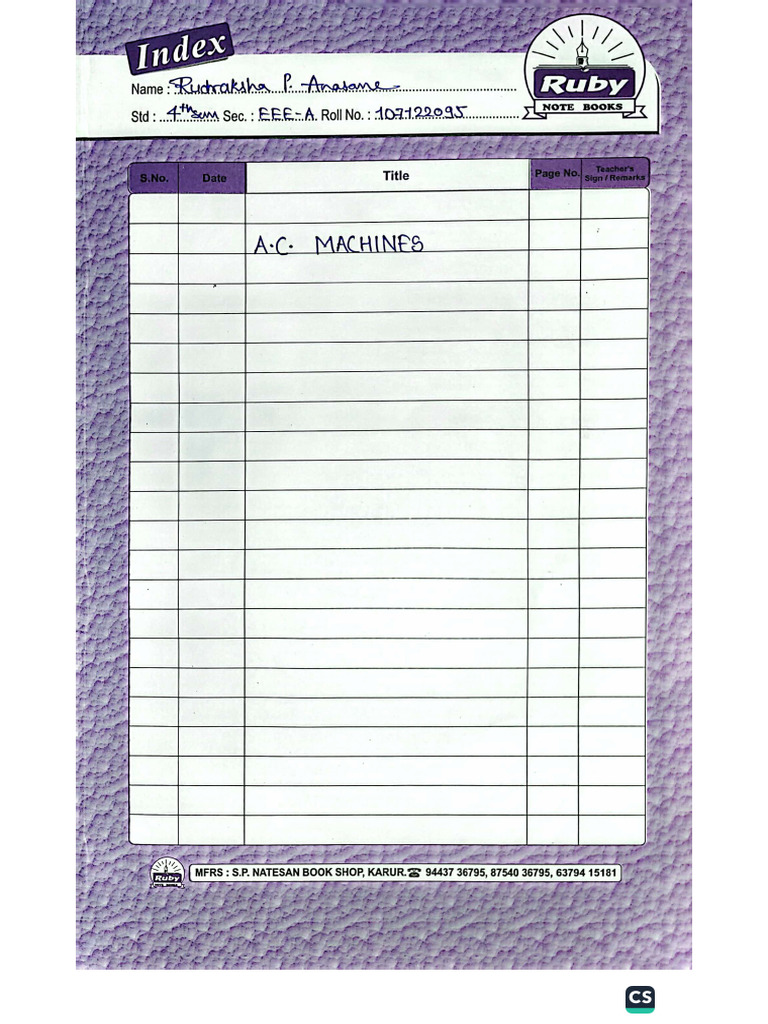 Ac Machines Notes | PDF