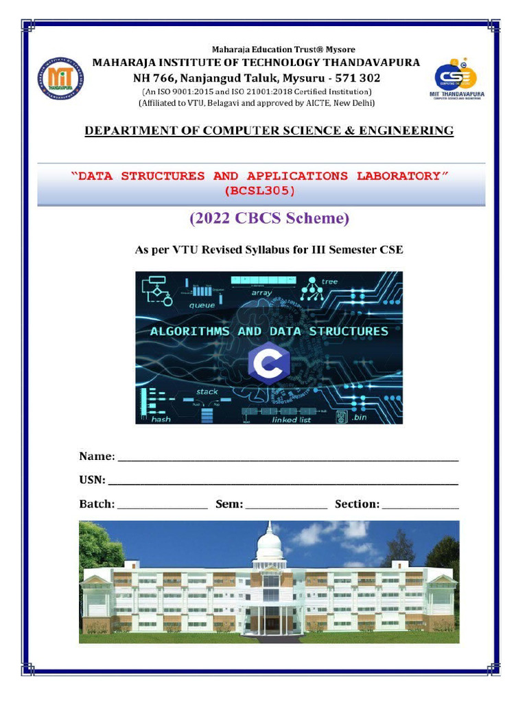 DSA Lab Manual | PDF
