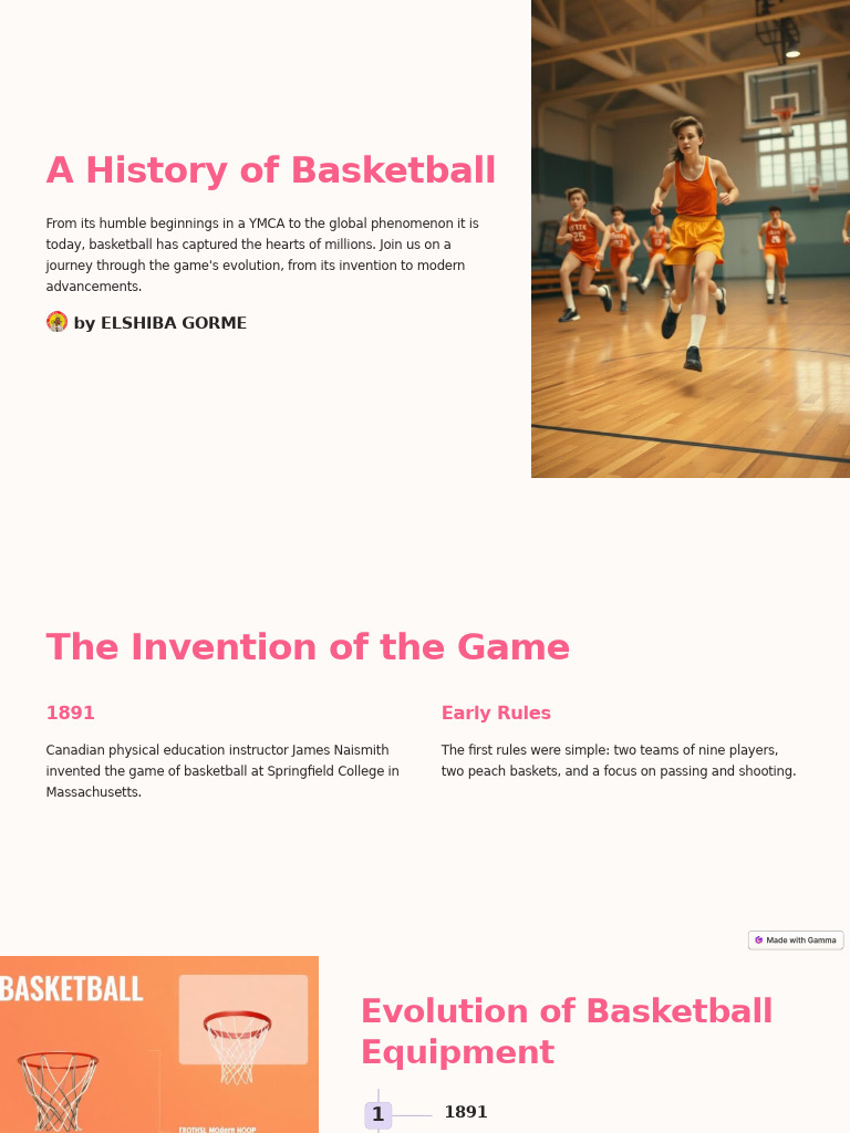 Evolution of Basketball History | PDF | Games Of Physical Skill ...