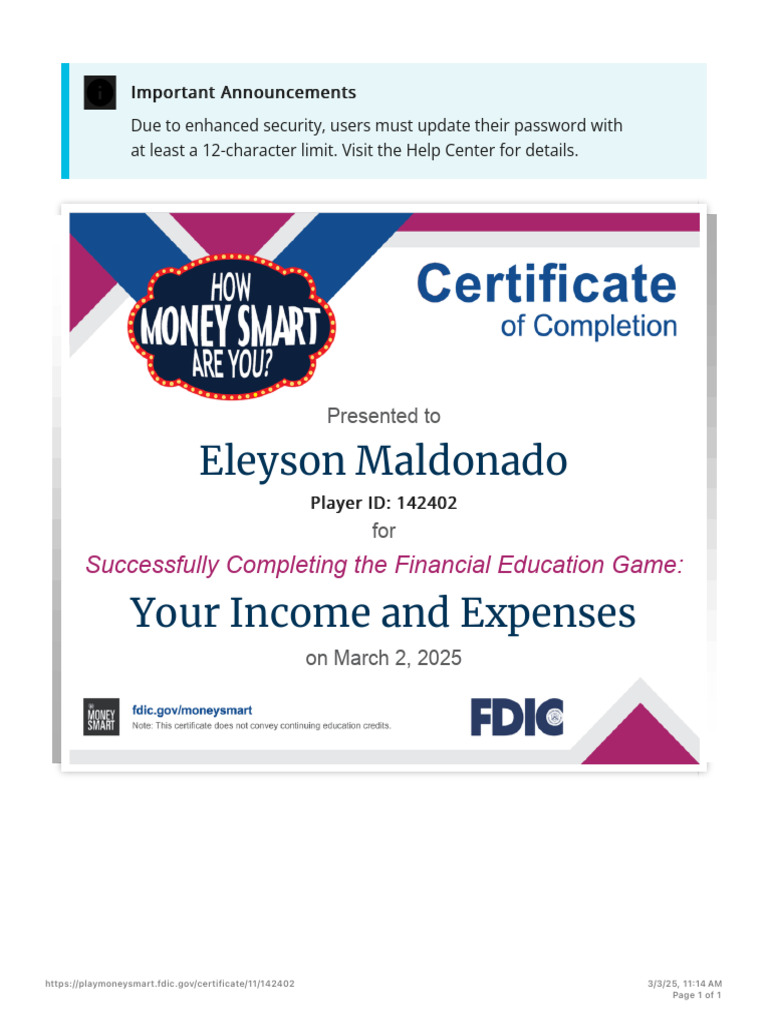 FDIC's How Money Smart Are You? | PDF