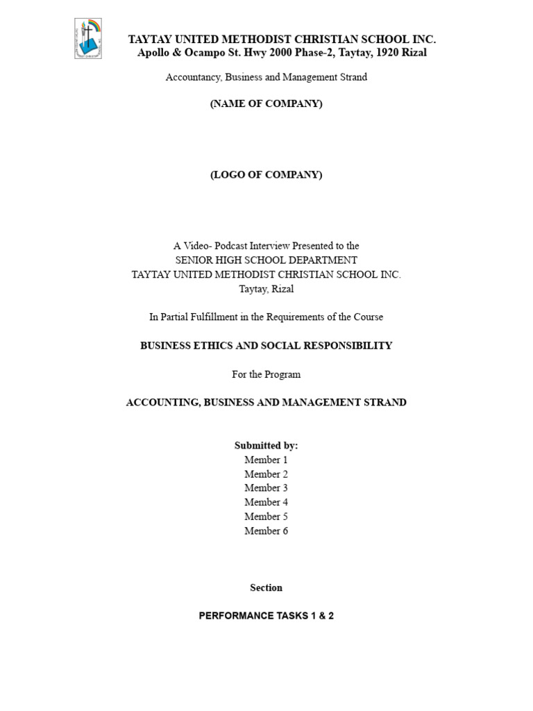 Ethics-Performance Tasks 1 & 2 | PDF | Human Communication