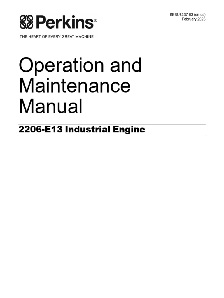 2206-E13 Engine Operation Manual | PDF | Asbestos | Engines