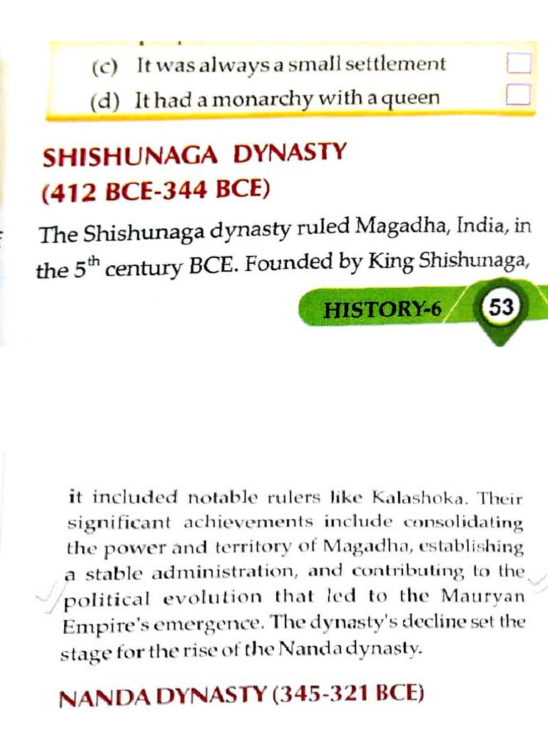 Mauryan Empire (Shishunaga Dynasty) | PDF