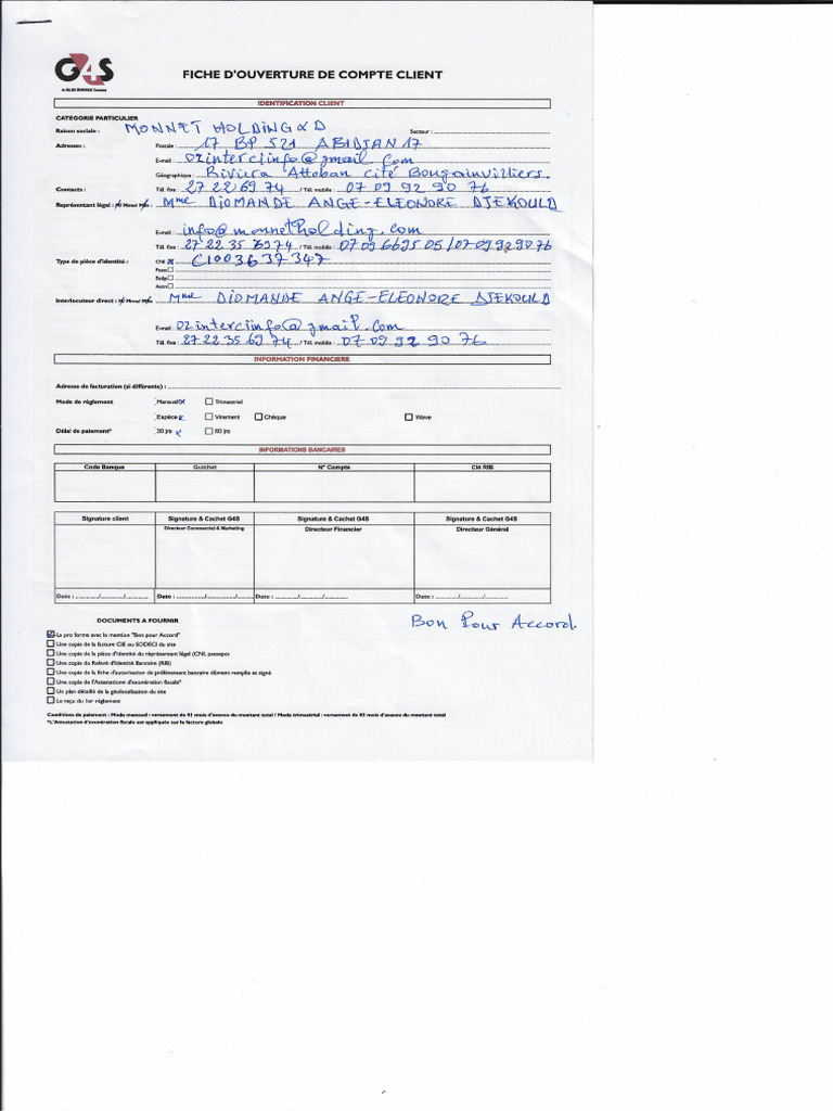 Doc Formulaire g4s | PDF