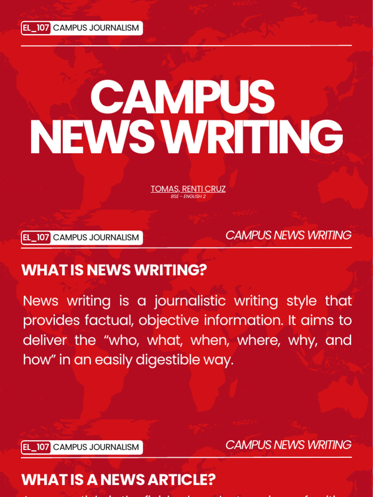 Essentials of Campus News Writing | PDF | News | Journalism