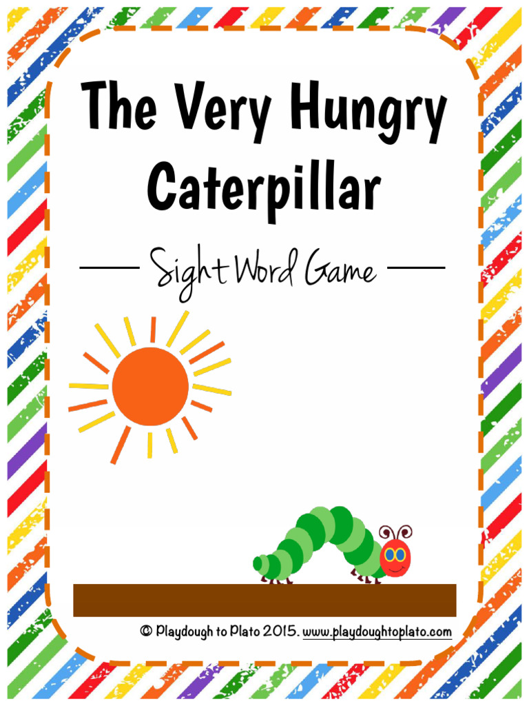The Very Hungry Caterpillar Sight Word Game | PDF