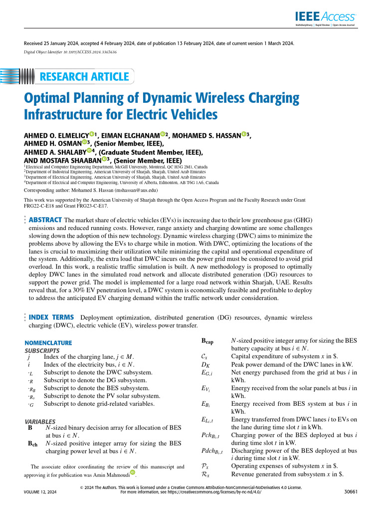 Optimal Planning Of Dynamic Wireless Charging Infrastructure For Electric Vehicles Pdf