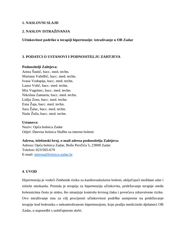 Zamolba Etičkom Povjerenstvu, Šustić, Validžić, Vodopija, Volić ...