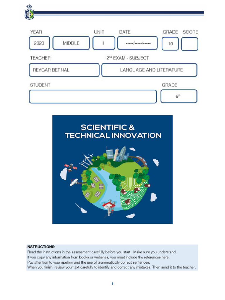 Edited - GRADE 6 - Percy Jackson Exam | PDF