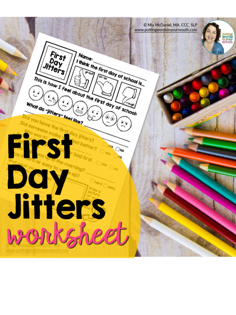 First Day Jitters: Worksheet | PDF