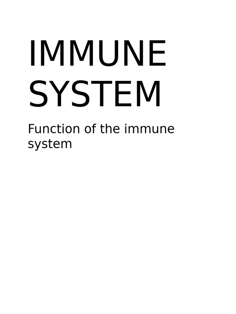 Immune System | PDF