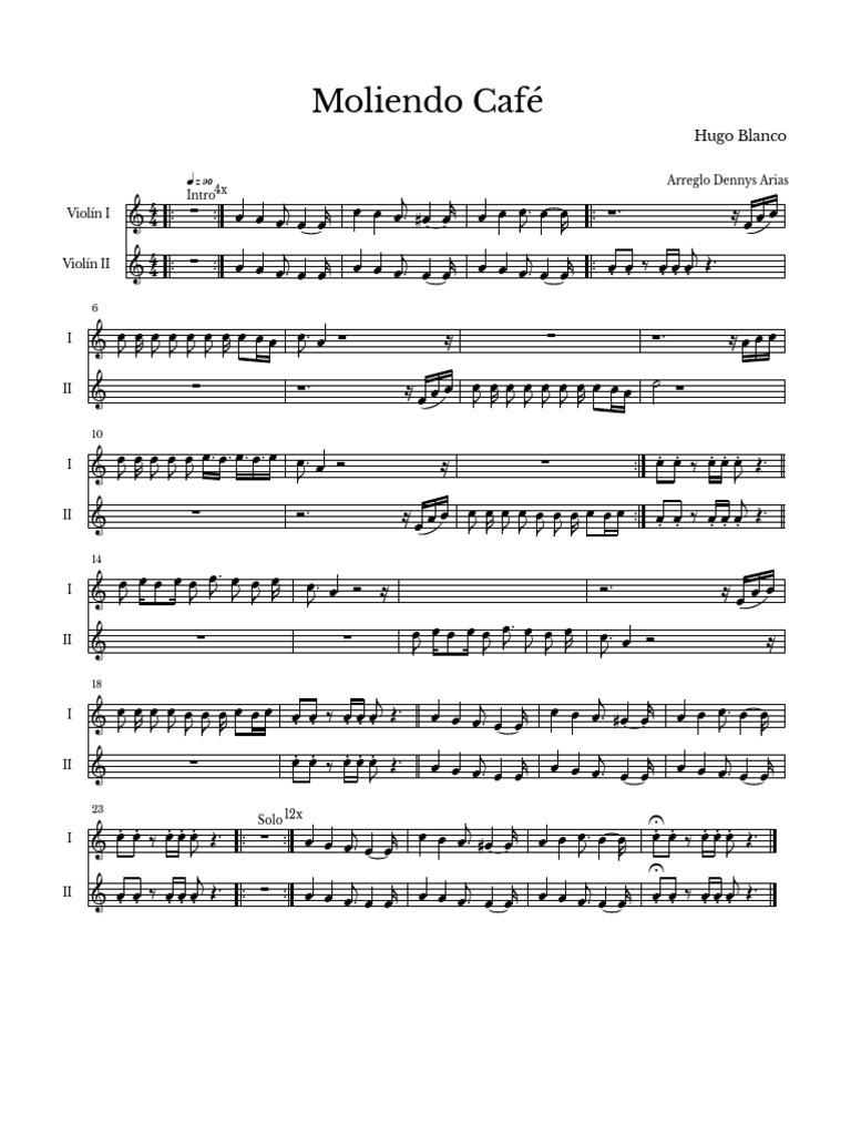 Moliendo Café Violin | PDF
