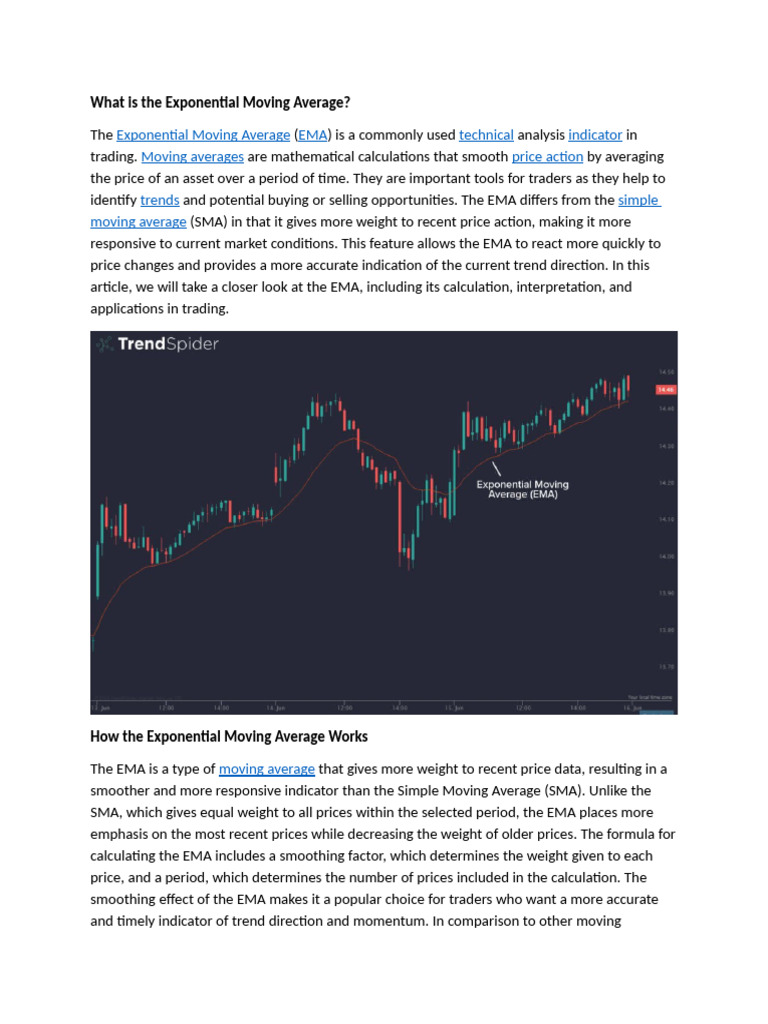 What Is The Exponential Moving Average | PDF | Moving Average