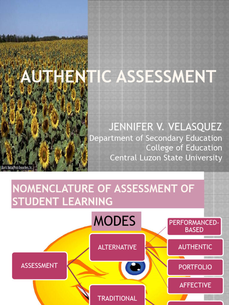 Authentic Assessment Lec | PDF | Educational Assessment | Learning