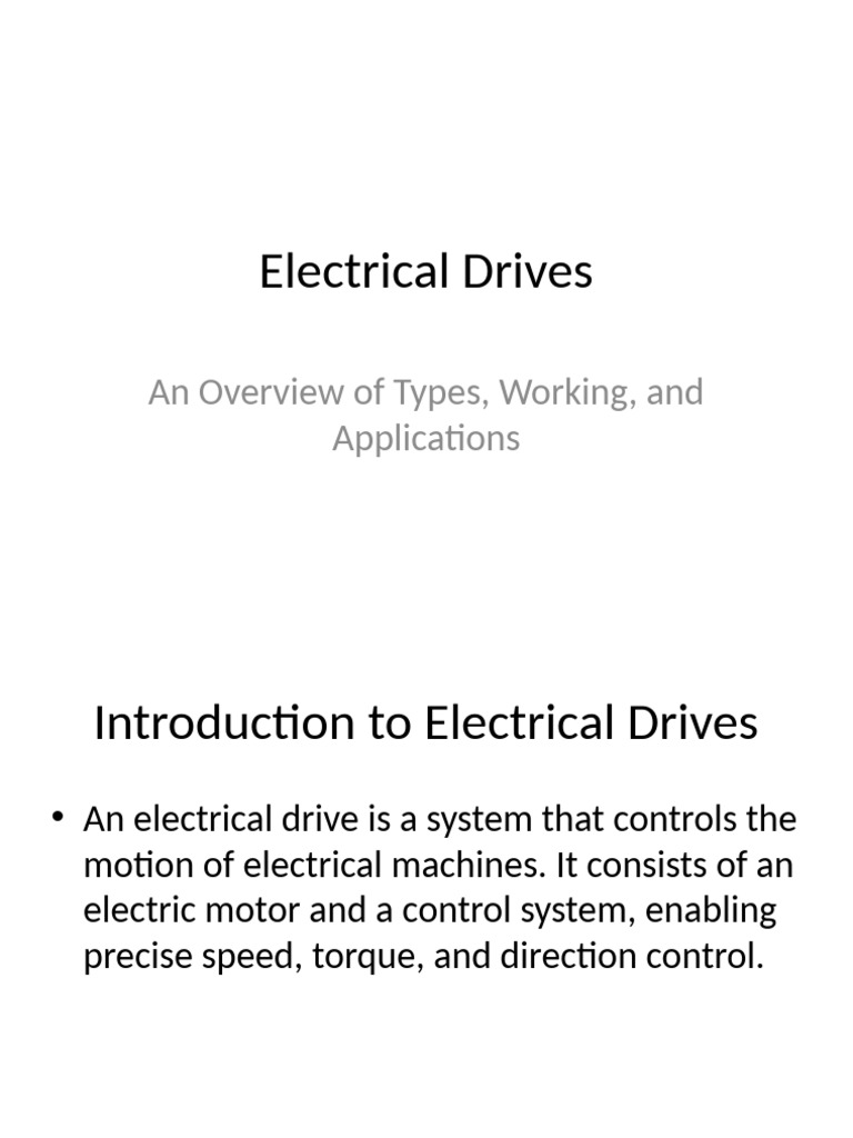 Electrical Drives | PDF