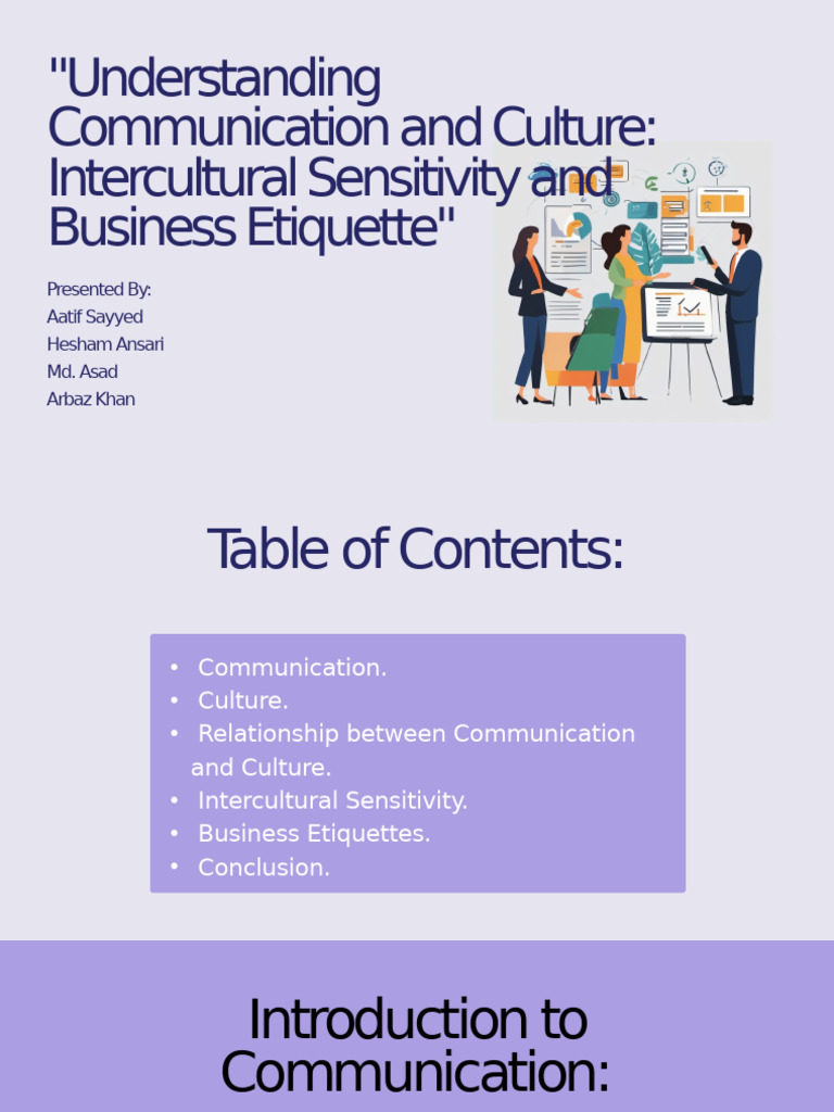Communication and Culture | PDF | Communication | Nonverbal Communication