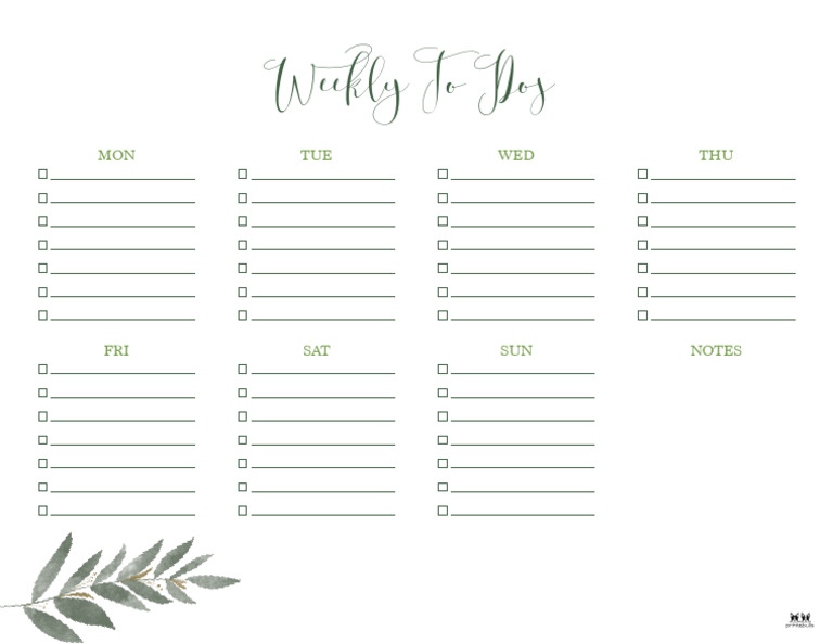 Printable Weekly To Do List Planner Page 3 | PDF