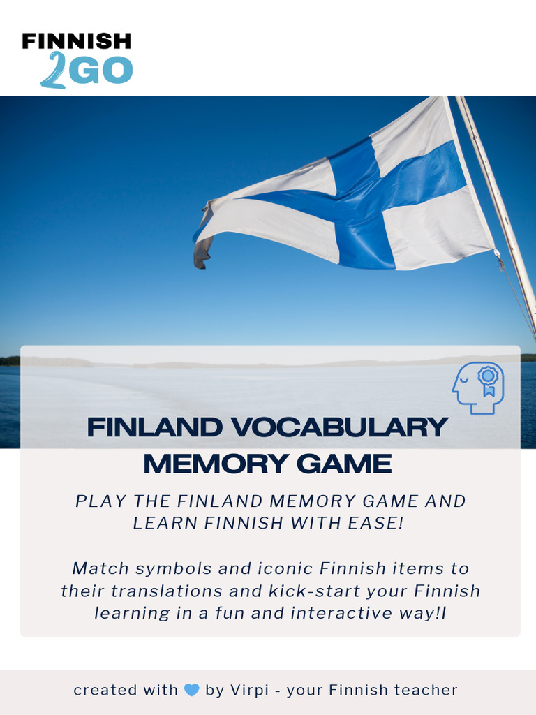 Finnish Vocabulary Memory Game | PDF | Finland | Foods