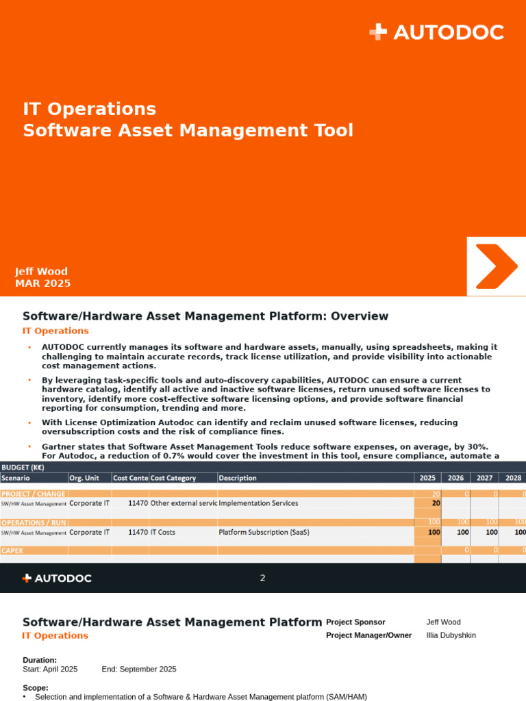 Sam Ham Project BC 08 | PDF | Software | Asset Management