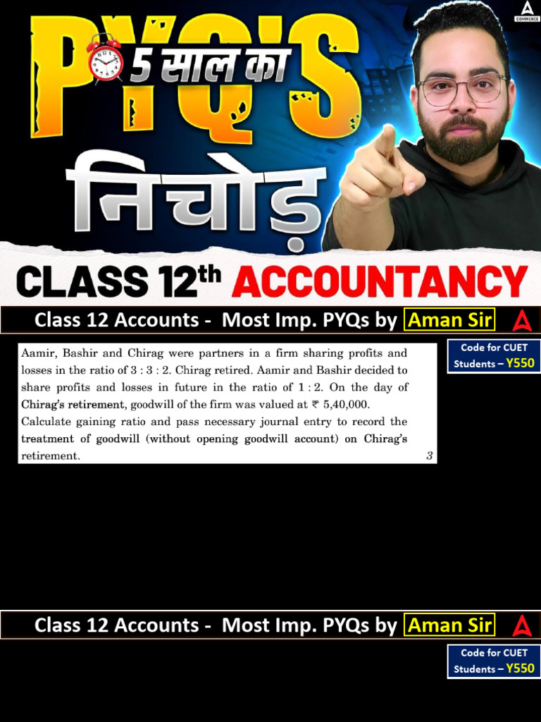 Class 12 Accountancy PYQs Guide | PDF